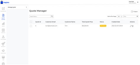 Laravel Ecommerce Quote System