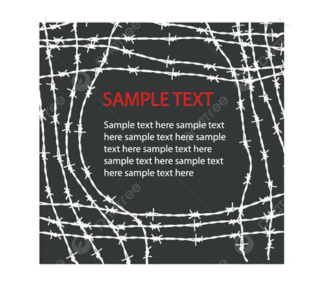 Frame Made From Barbed Wires Boundary Element Frame Vector Boundary Element Frame Png And