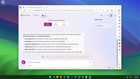 bing chat w microphone