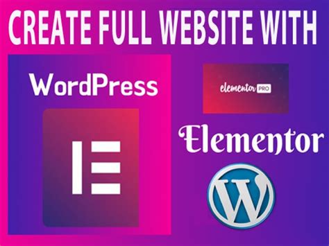 design a website using wordpress and elementor pro upwork