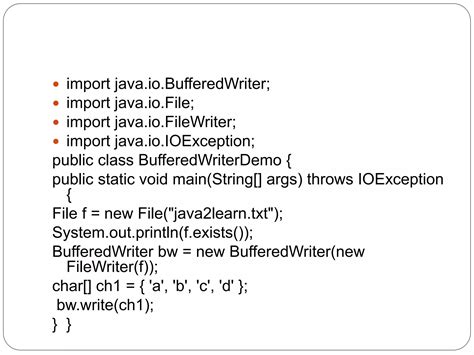 Files And Streams In Java Pptx Programming Languages Computing