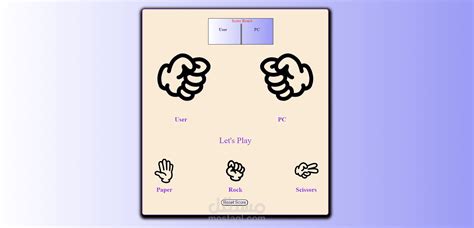 لعبة الحجر ورقة مقص بواسطة Js، Html5، و Css3 مستقل