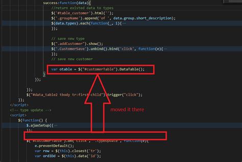 Javascript Why Is Datatable Sort Wiping Data From Table Stack Overflow