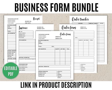 Order Form Template Editable Order Form Printable Editable Etsy