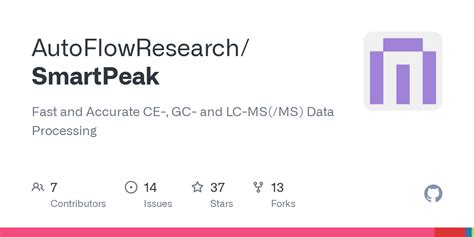GitHub AutoFlowResearch SmartPeak Fast And Accurate CE GC And LC MS MS Data Processing