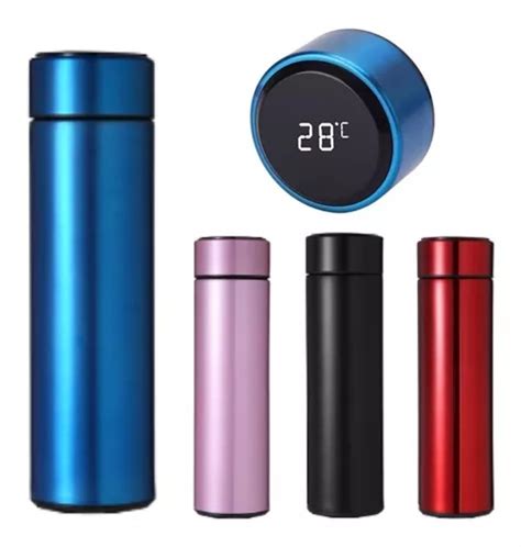 Botella térmica de agua para café con sensor de temperatura LED MercadoLibre