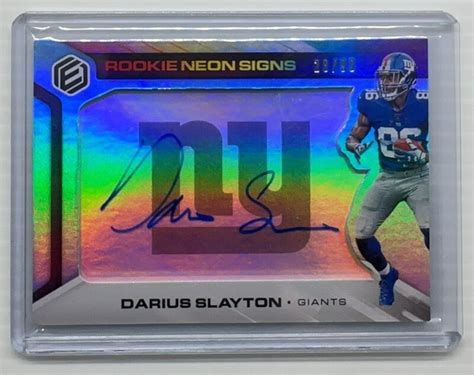 Darius Slayton 2019 Elements Rns Dl Rookie Neon Signs Blue 99 Price