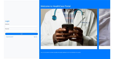 Bootstrap Vertical Split Page With Login And Healthcare Info
