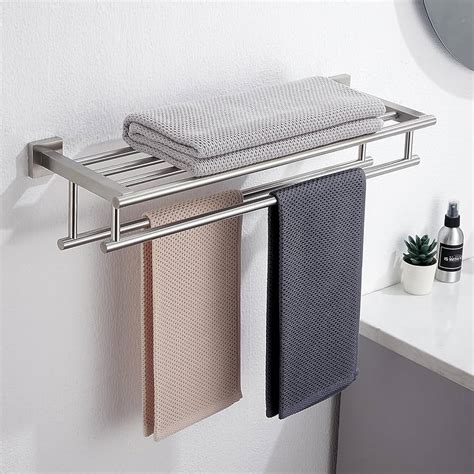 Bathroom Towel Shelf Rack Dyiom Bathroom Double Towel Bar Towel Rack
