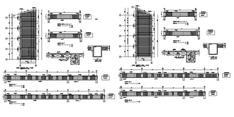 Rcc Structure Of Column And Beam 2d View Cad Construction Unit Autocad File