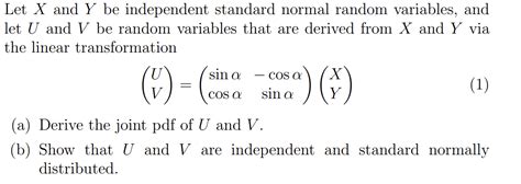 solved let x and y be independent standard