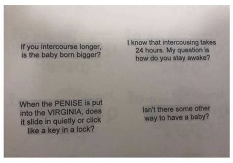 Sex Ed Questions That Dont Make Any Sense At All Pics
