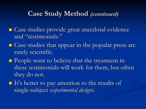 Ppt Nonexperimental Research Designs Case Studies And Single Variable