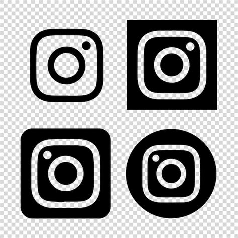 Instagram Logo Black Png Vectors And Illustrations For Free Download