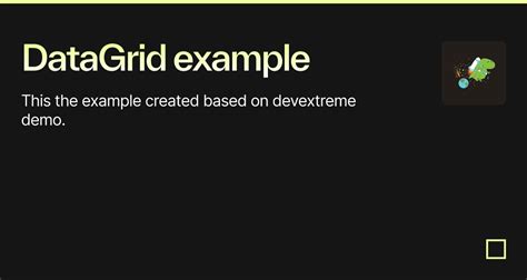 Datagrid Example Codesandbox