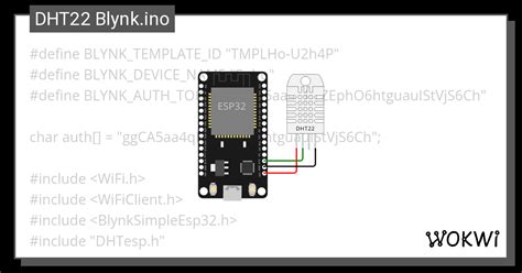 DHT22 Blynk Ino Wokwi ESP32 STM32 Arduino Simulator