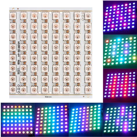 Ws2812 Led 8x8 64 5050 Rgb Led Matrix Full Color Driver Board For