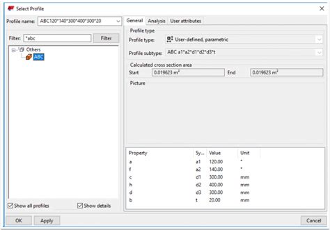 Create A Parametric Profile By Sketching Open Profile Example Tekla