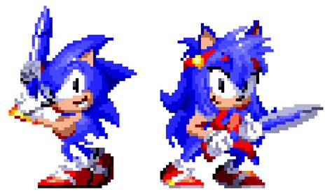 Sonic Tales Sister Sonic Fan Made Sprite By I Like Sonic 91 On