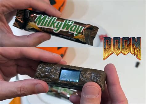Incluyen El Juego Doom Dentro De Barras De Caramelo