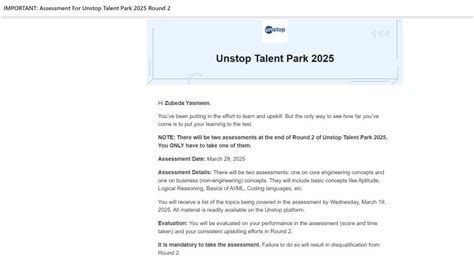 unstop talent park 2025 can you guess what s beyond being shortlisted