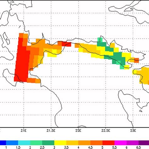 Longitude Height Cross Section Of Horizontal Wind Speed M S 1