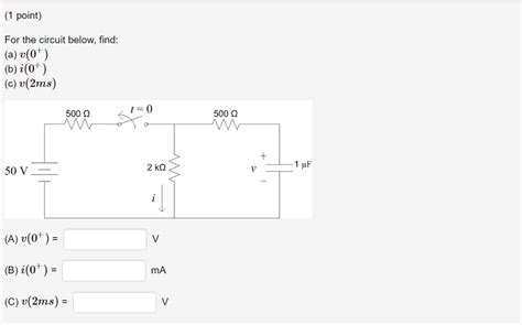 Solved For The Circuit Below Find A V B I C Chegg