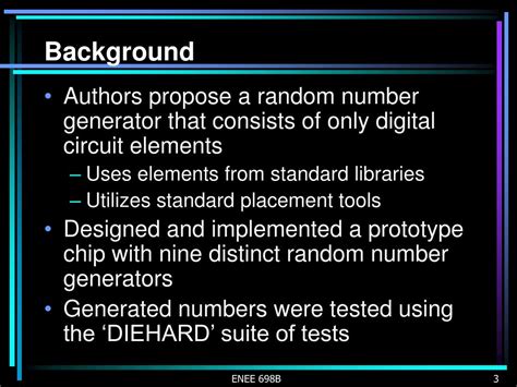 Ppt Design And Implementation Of A True Random Number Generator Based