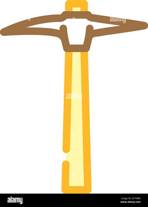 Pick Axe Blade Color Icon Vector Pick Axe Blade Sign Isolated Symbol