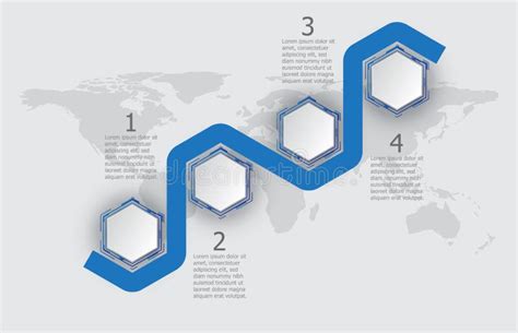 Infographic White Template Hexagon Hud Ui Display Timeline Topic Presentation Infographic