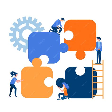 Premium Vector Team Building Business Development Startup Launch Teamwork Brand Building