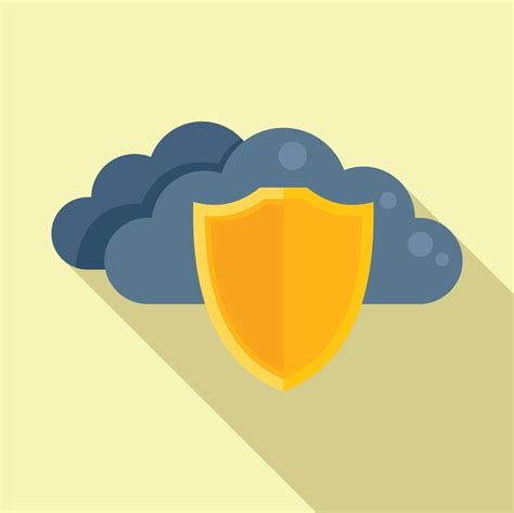 Premium Vector Data Cloud Privacy Icon Flat Vector Safe Personal Secure Cyber
