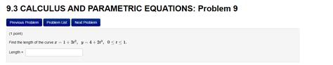 Solved CALCULUS AND PARAMETRIC EQUATIONS Problem Chegg