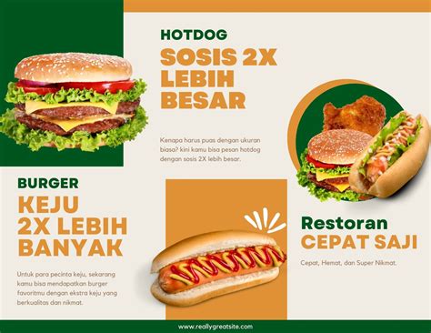 Contoh Pamflet Makanan 3 Muka Surat Belakang Depan Ernestotaroharper