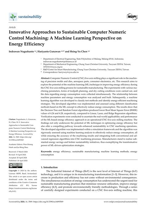 pdf innovative approaches to sustainable computer numeric control