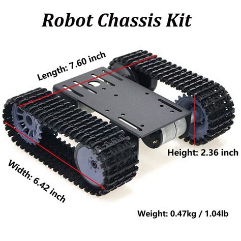 Premium Robot Tracked Car Chassis Starter Kits With 2pcs Dc Motor