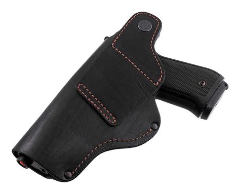 Кобура поясная Беретта 92 формованная с клипсой кожа чёрная фото отзывы характеристики в