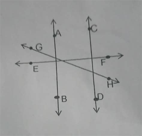 1line Ab And Line Cd Are Parallellines 2line Ef And Line Gh Are