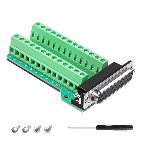 yimateeco db25 breakout board db25 female adapter d usb rs 232 serial
