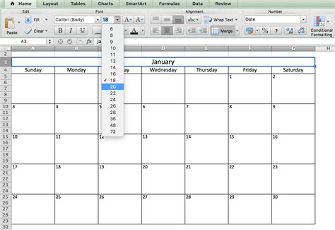 Calendario Para Imprimir Excel
