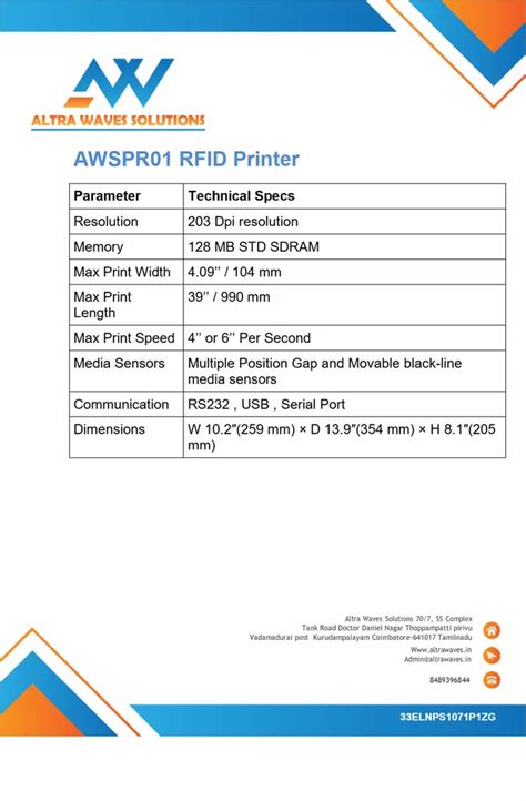 Rfid Barcode Printer 4 Inches At ₹ 110000piece In Coimbatore Id