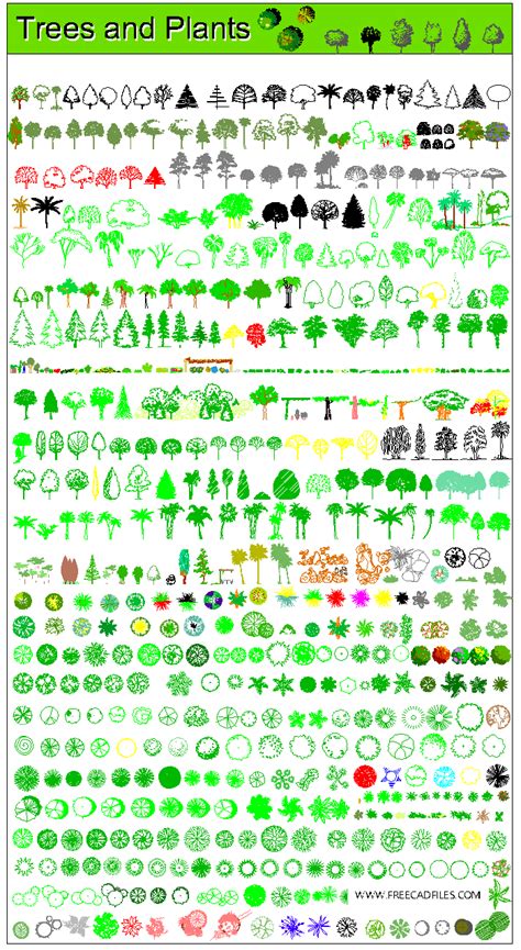 Trees And Plants Blocks DWG