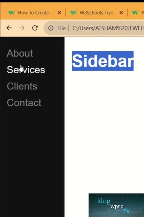 Html Css Javascript Use Make Fixed Sidebar You Coding Webdevelopment