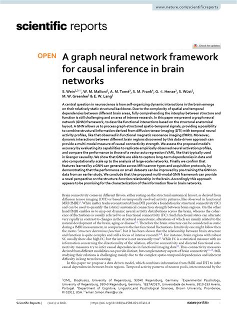 A Graph Neural Network Framework For Causal Inference In Brain Networks Enhanced Reader Studocu