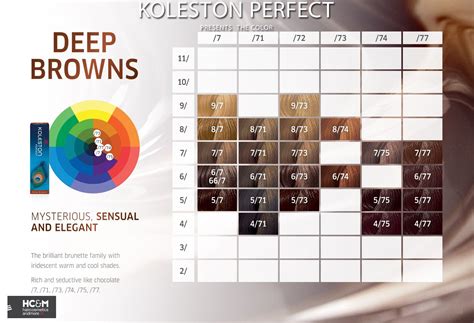 Brown Wella Color Chart Educational Chart Resources