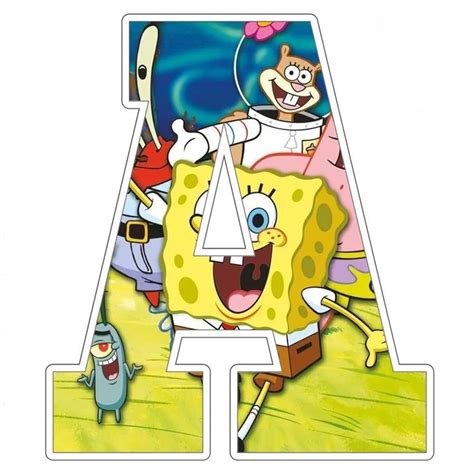 Pin De Db2 En ♥ Sponge Bob Abc ♥ Bob Esponja Abecedario Para Imprimir Bob Esponja Letra