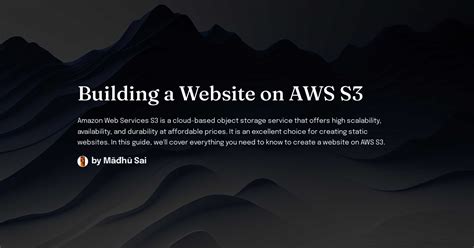 Building A Website On AWS S3