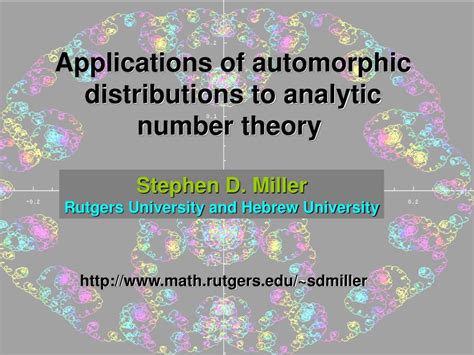 Ppt Applications Of Automorphic Distributions To Analytic Number