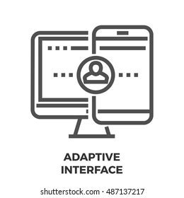 Adaptive Interface Thin Line Vector Icon Stock Vector Royalty Free Shutterstock