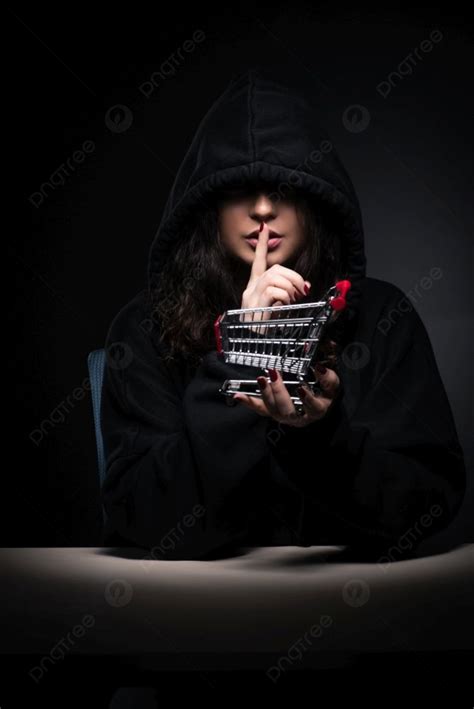 The Female Hacker Hacking Security Firewall Late In Office Female Hacker Hacking Security